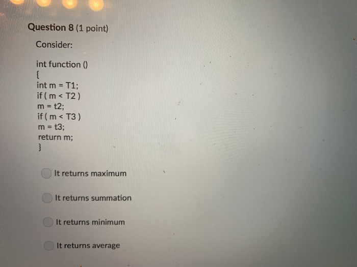 Solved Question 7 (1 point) private void | Chegg.com