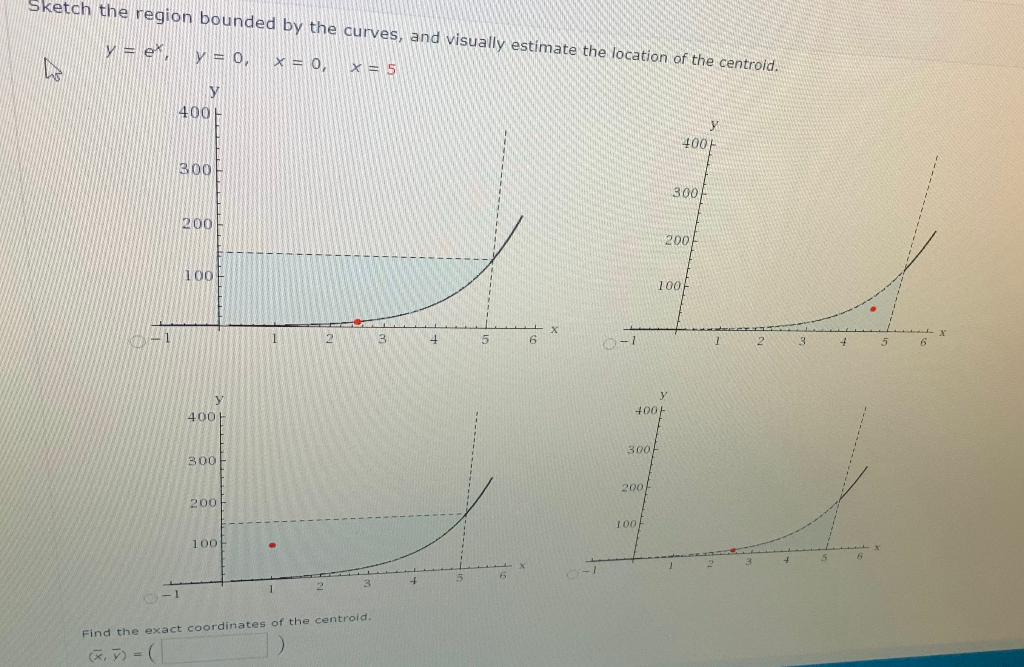 Solved Sketch the region bounded by the curves, and visually | Chegg.com