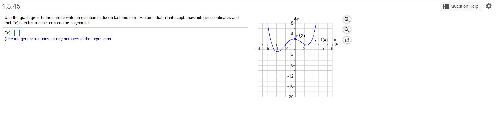 Solved 4.3.45 Question Help Use the graph given to the right | Chegg.com