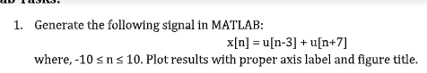 Solved 1. Generate the following signal in MATLAB: | Chegg.com