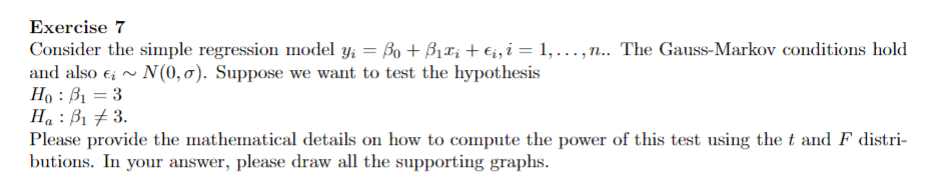 Solved Exercise 7 Consider The Simple Regression Model 6844