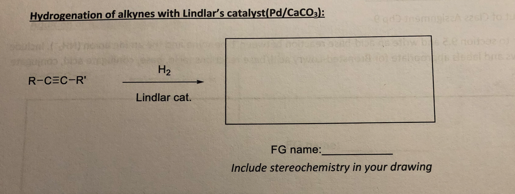 Solved Hydrogenation of alkynes with Lindlar's | Chegg.com