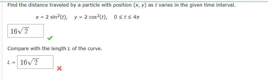 Solved Find the distance traveled by a particle with | Chegg.com