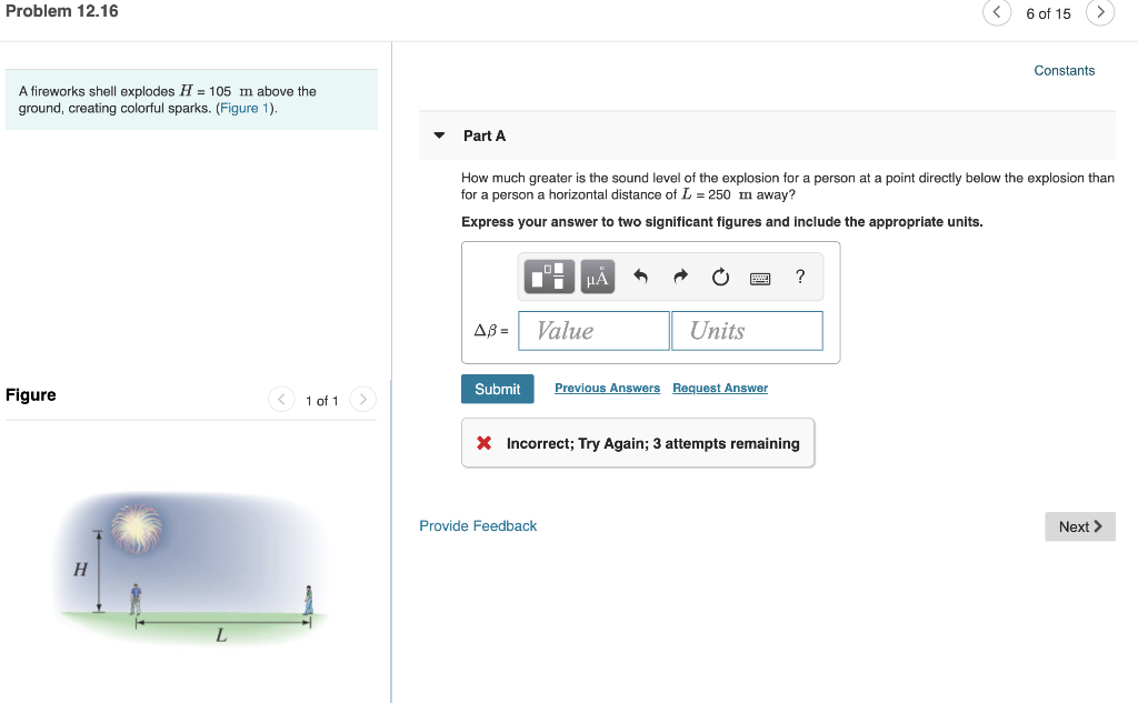 Solved Problem 12.16 6 of 15 > Constants A fireworks shell | Chegg.com