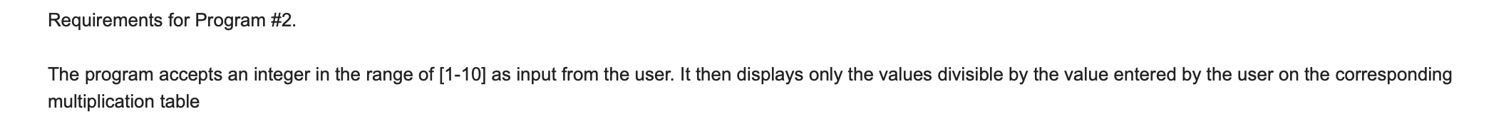 Solved Requirements for Program #1. The program accepts an | Chegg.com