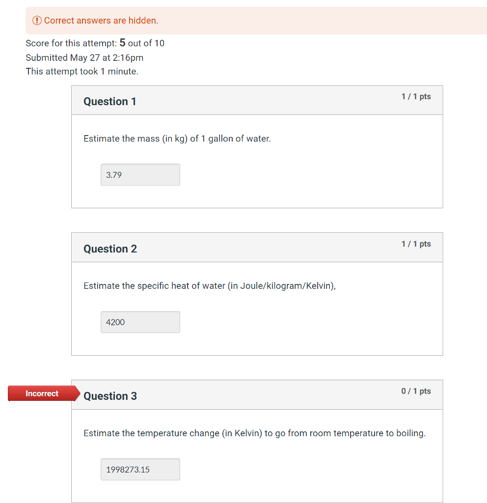 Correct answers are hidden. Score for this attempt: 5 | Chegg.com