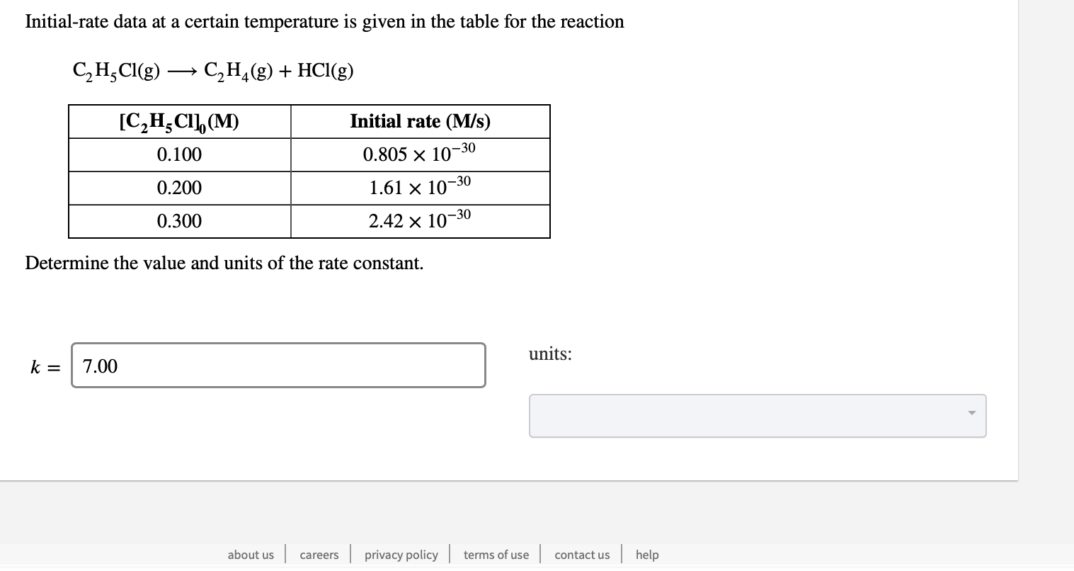 Solved Initial Rate Data At A Certain Temperature Is Given