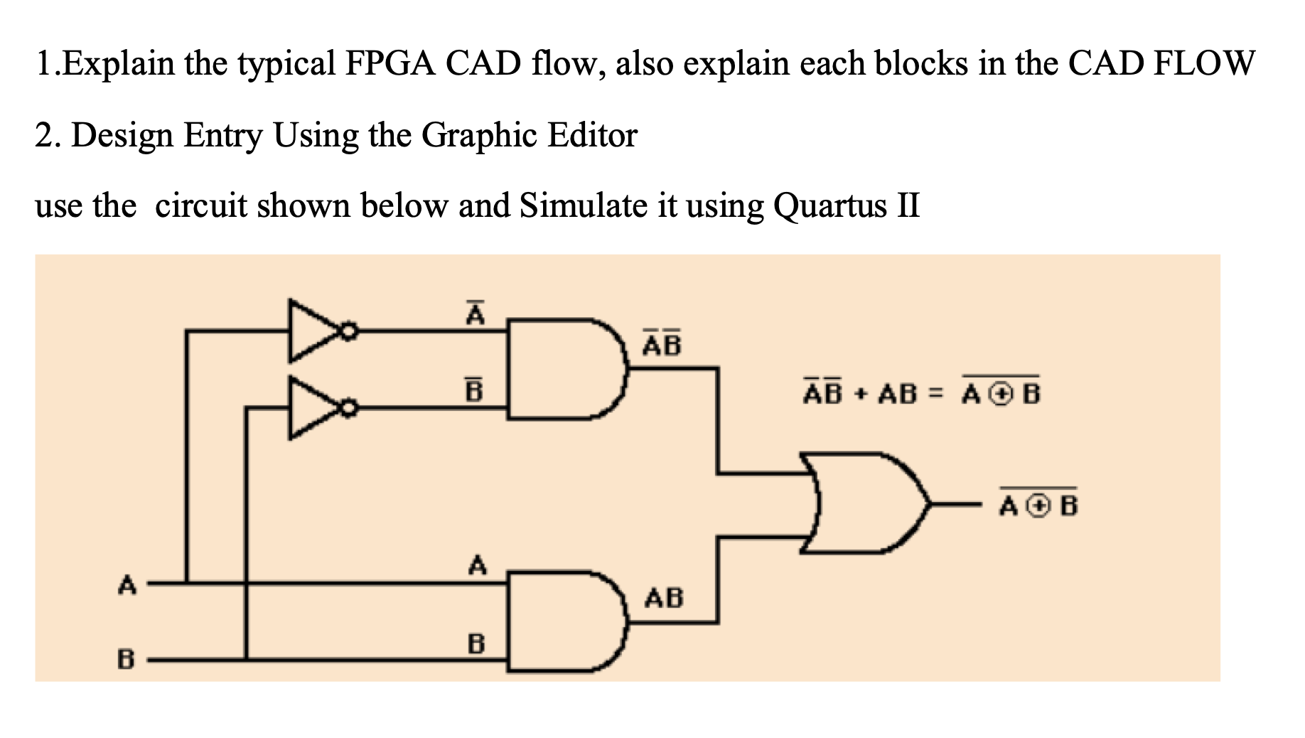 Solved 1 Explain The Typical Fpga Cad Flow Also Explain