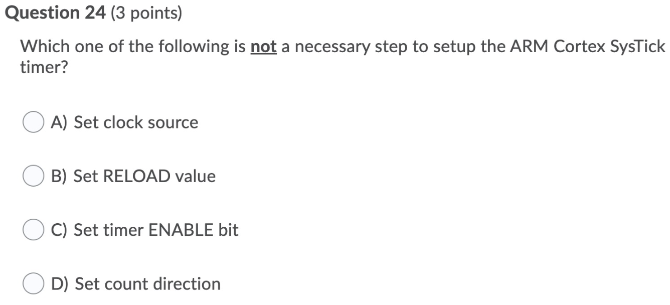 Solved Question 24 (3 points) Which one of the following is | Chegg.com