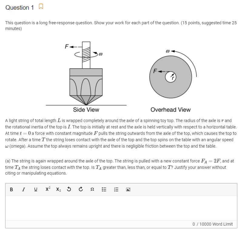 Solved Question 1 This question is a long free-response | Chegg.com