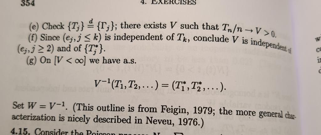 4.14. The Order Statistic Property Characterizes the | Chegg.com