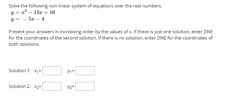 Solved Solve the following non-linear system of equations | Chegg.com