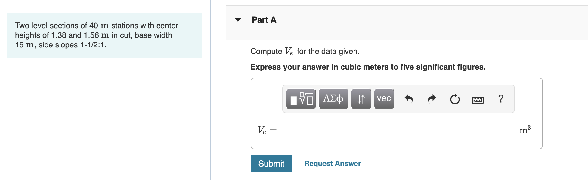 Solved Two level sections of 40-m stations with center Part | Chegg.com