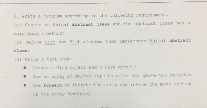 Solved 3 Write A Program According To The Following Chegg