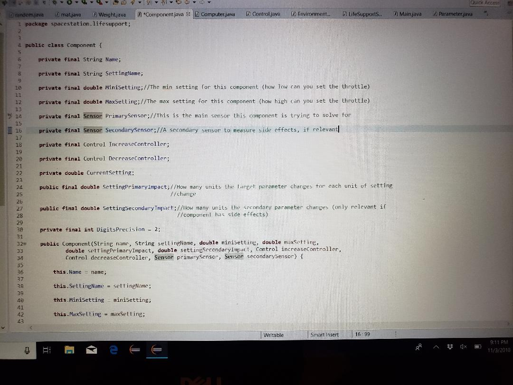 Solved Debug Space shuttle in Java. Consists of public | Chegg.com