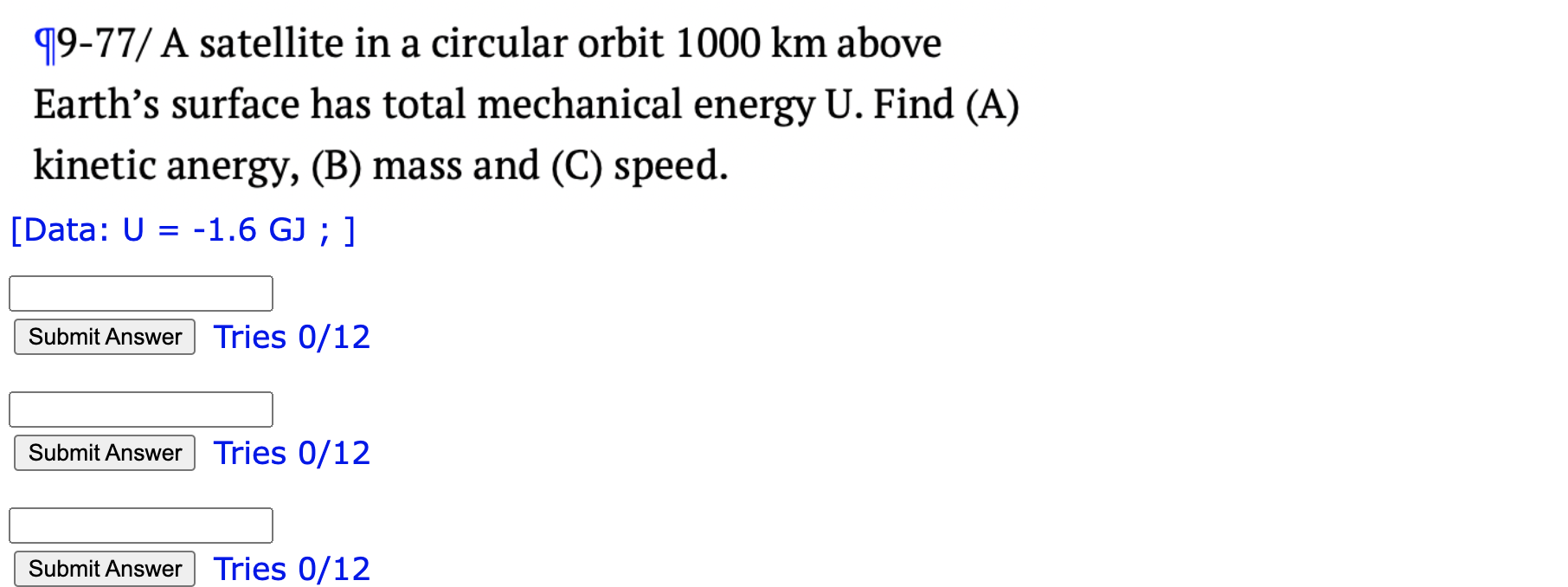 Solved = 99-53/ A Hohmann ellipse is the trajectory for a | Chegg.com