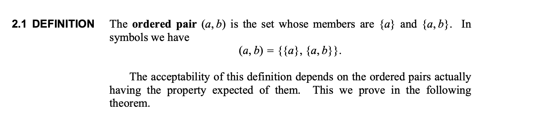 Solved 3. Using Definition 2.1, show that (a,a)={{a}}. 4. | Chegg.com
