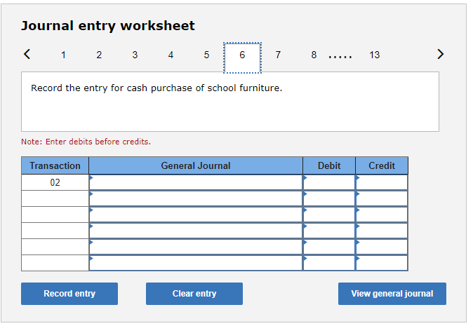 Solved Journal entry worksheet Record the entry for | Chegg.com
