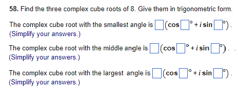 Solved To find the cube roots of 8 in two different ways, | Chegg.com