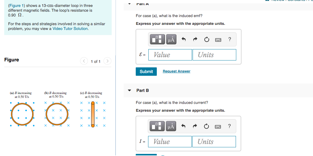 Solved rarlo (Figure 1) shows a 13-cm-diameter loop in three | Chegg.com