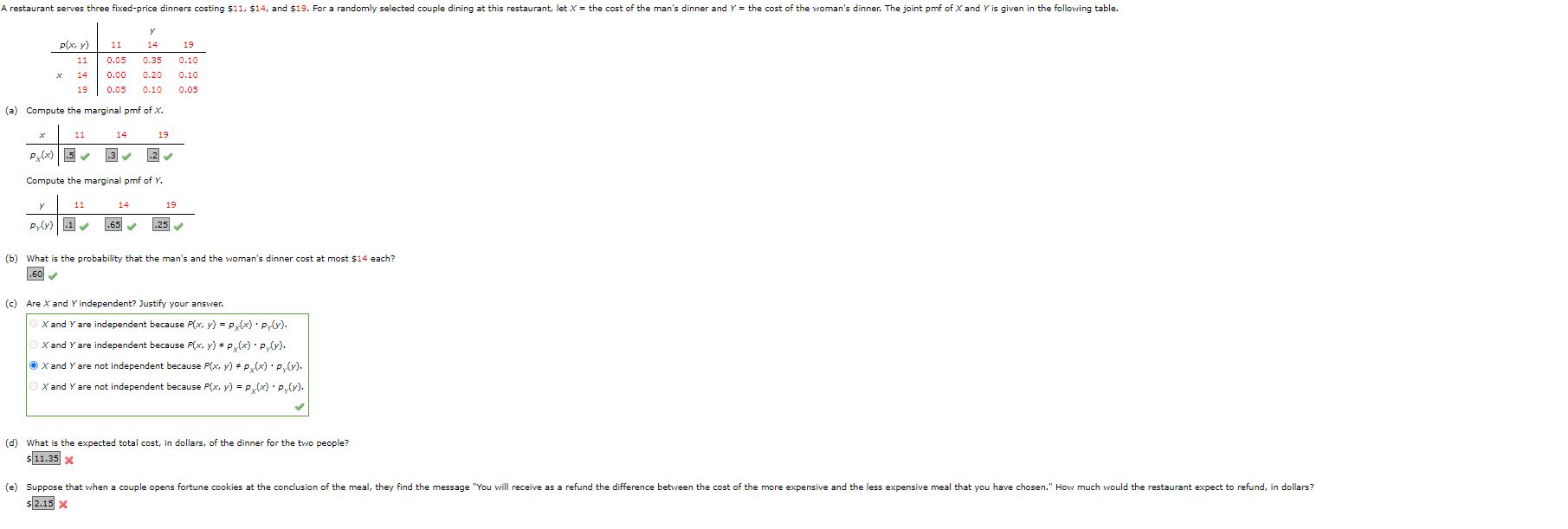 Solved (a) Compute the marginal pmf of X. | Chegg.com
