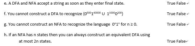 Solved e. A DFA and NFA accept a string as soon as they | Chegg.com