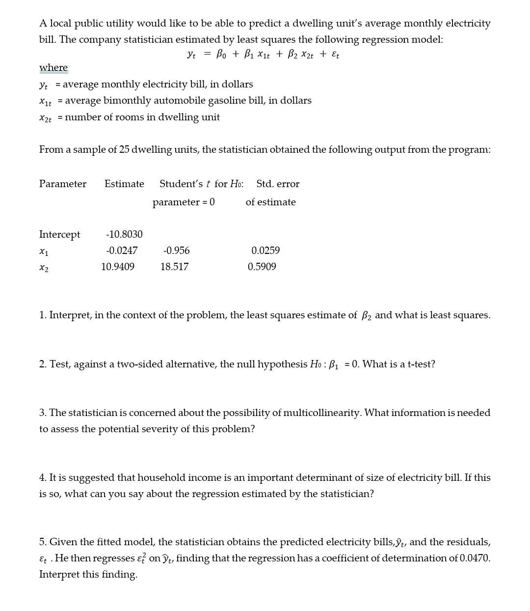 Solved A local public utility would like to be able to | Chegg.com