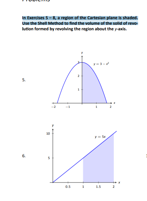 Solved In Exercises 5-8, a region of the Cartesian plane is | Chegg.com