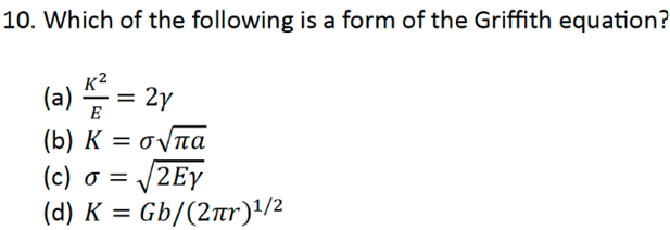 Solved 10. Which of the following is a form of the Griffith | Chegg.com