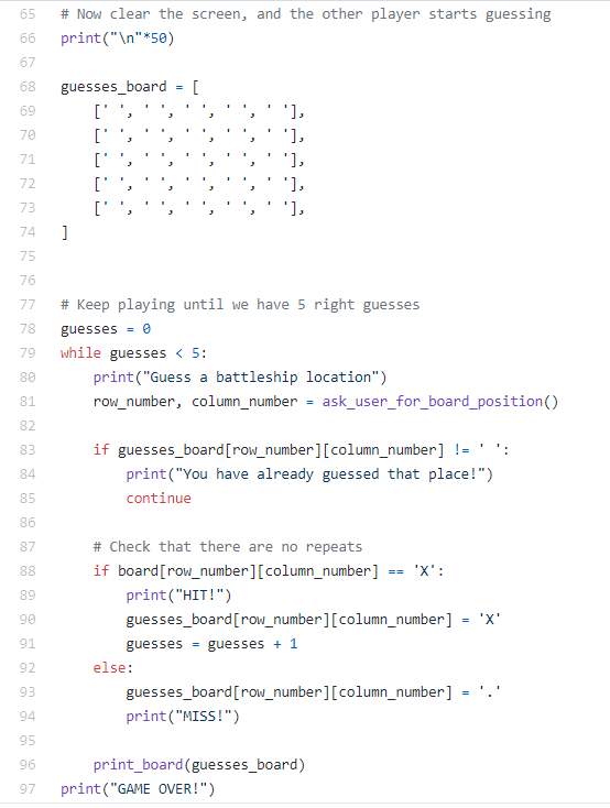 Solved 1 2 3 # A board is a list of rows, and each row is a | Chegg.com