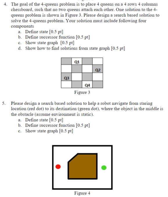 Solved The goal of the 4-queens problem is to place 4 queens | Chegg.com