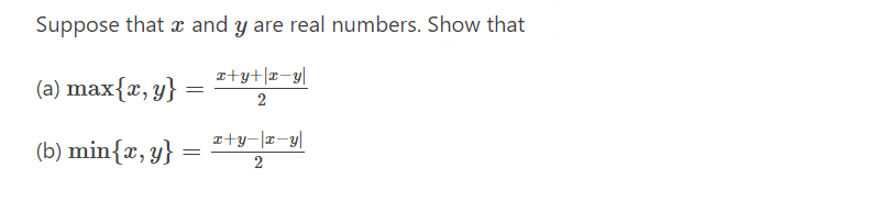 Solved Suppose that x and y are real numbers. Show that (a) | Chegg.com