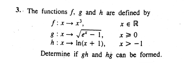 Solved The functions f,g and h are defined by | Chegg.com