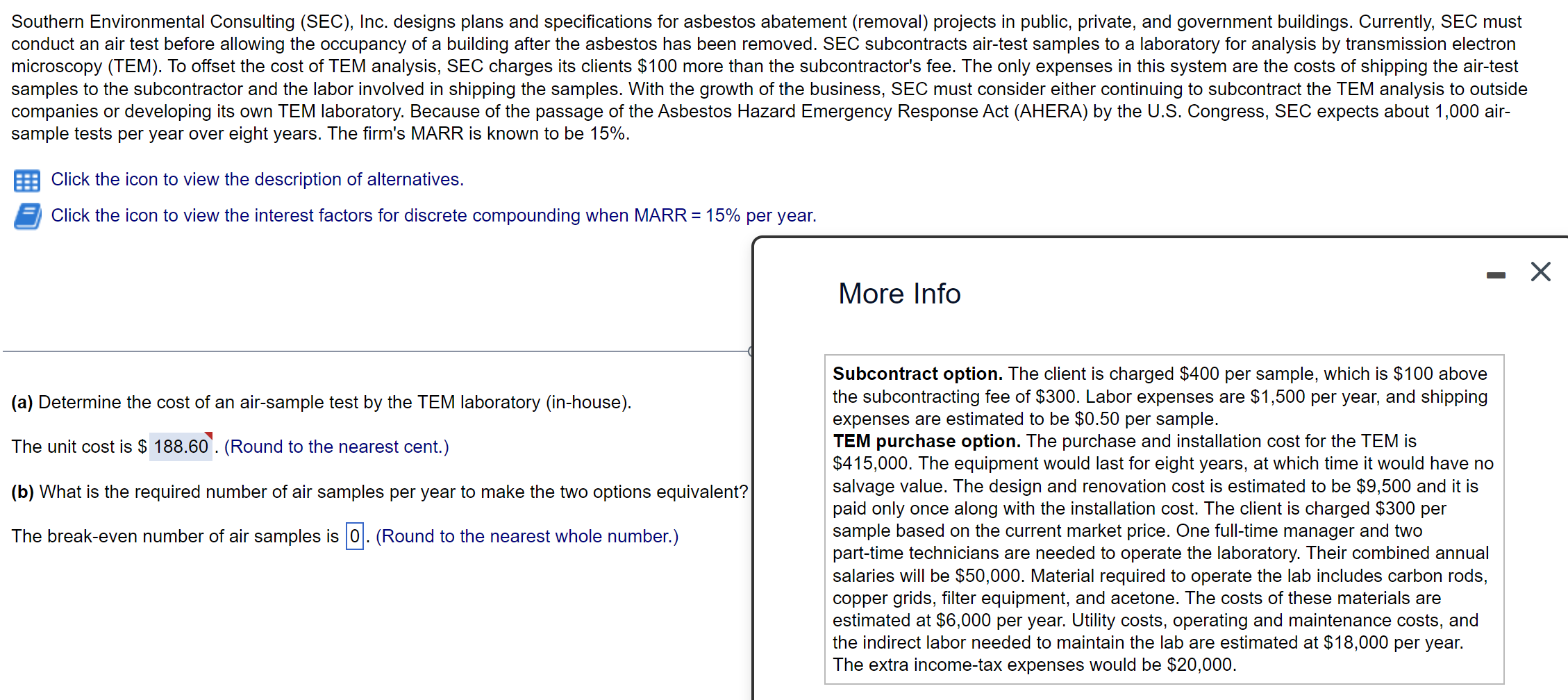 Southern Environmental Consulting (SEC), Inc. designs | Chegg.com