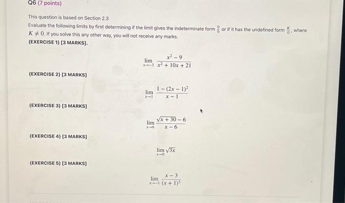 Solved This question is based on Section 2.3 Evaluate the | Chegg.com