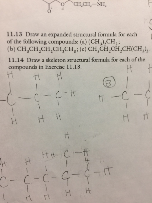 Solved O CH,CH-NH 11.13 Draw an expanded structural formula | Chegg.com