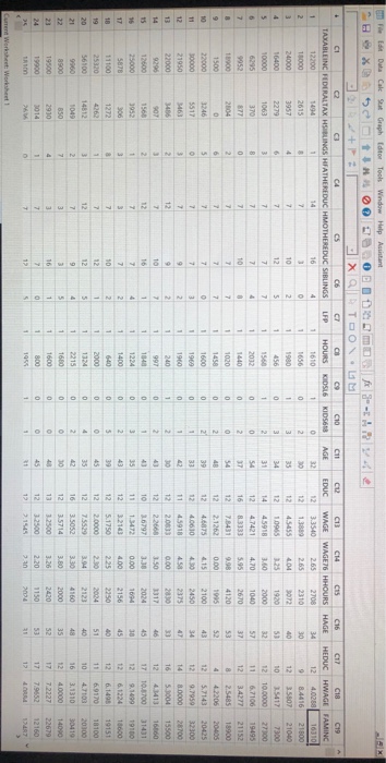 [MiniTabl Using data file uzoz (a data file on | Chegg.com