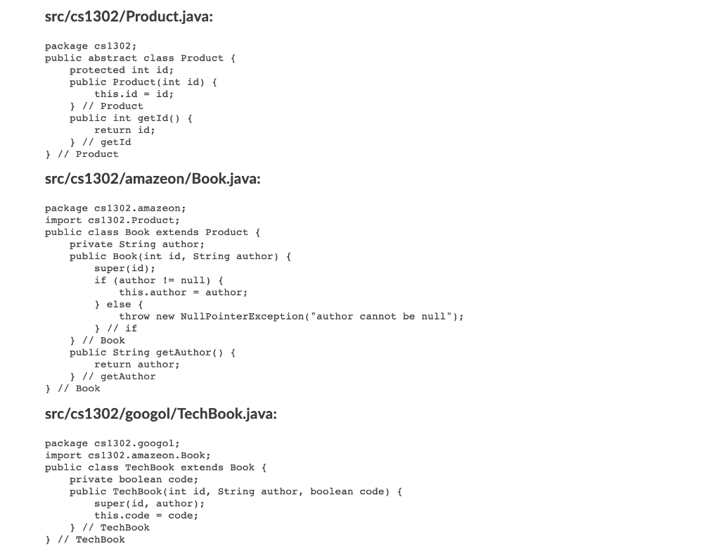 Solved src/cs1302/Product.java: package cs1302; public | Chegg.com