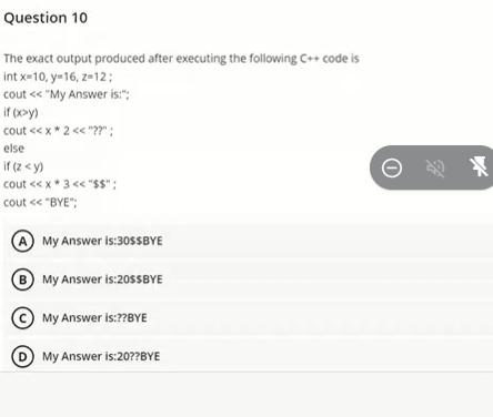 Solved Question 10 The exact output produced after executing | Chegg.com