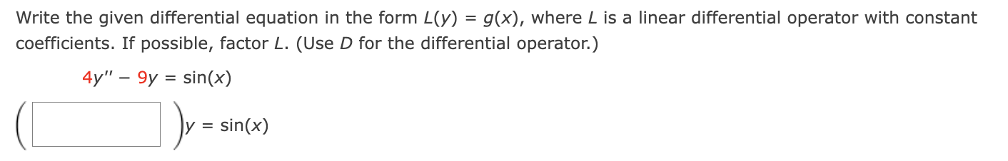 Solved Write the given differential equation in the form | Chegg.com