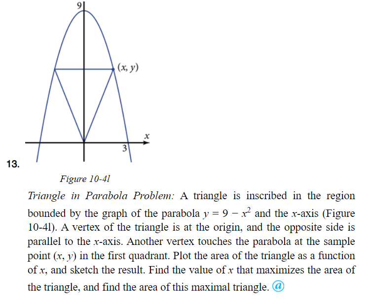 Solved (x, y) 3 13. Figure 10-41 Triangle in Parabola | Chegg.com