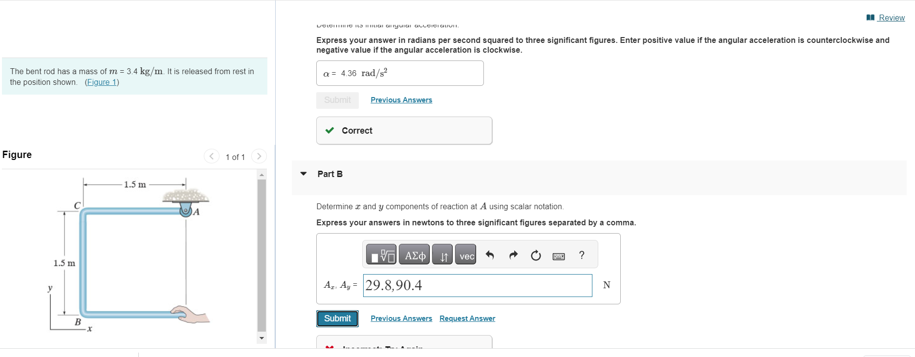 Express your answer in radians per second squared to | Chegg.com