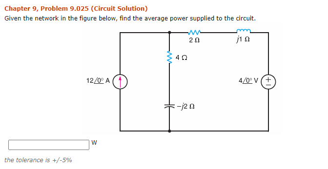 Solved Chapter 9, Problem 9.025 (Circuit Solution) Given the | Chegg.com