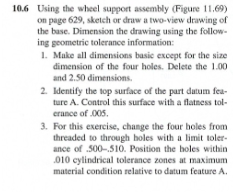 Solved 10.6 Using the wheel support assembly Figure 11.69) | Chegg.com