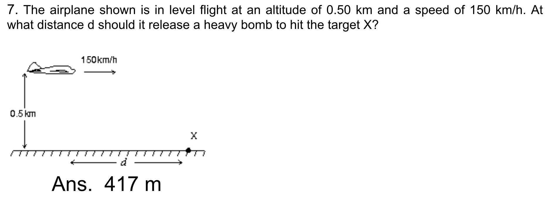 Solved 7. The airplane shown is in level flight at an | Chegg.com