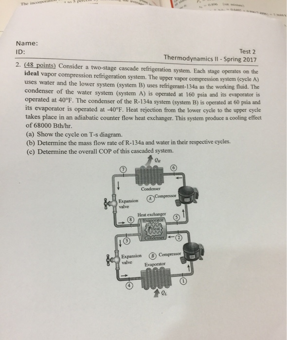 Solved Consider a two-stage cascade refrigeration system. | Chegg.com Solved Consider a two-stage cascade refrigeration system. | Chegg.com