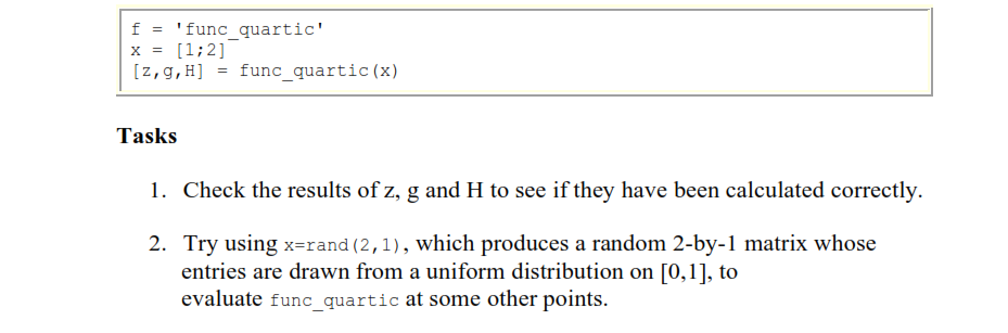 Solved Download func_quartic.m to your courses \ma305\lab2 | Chegg.com