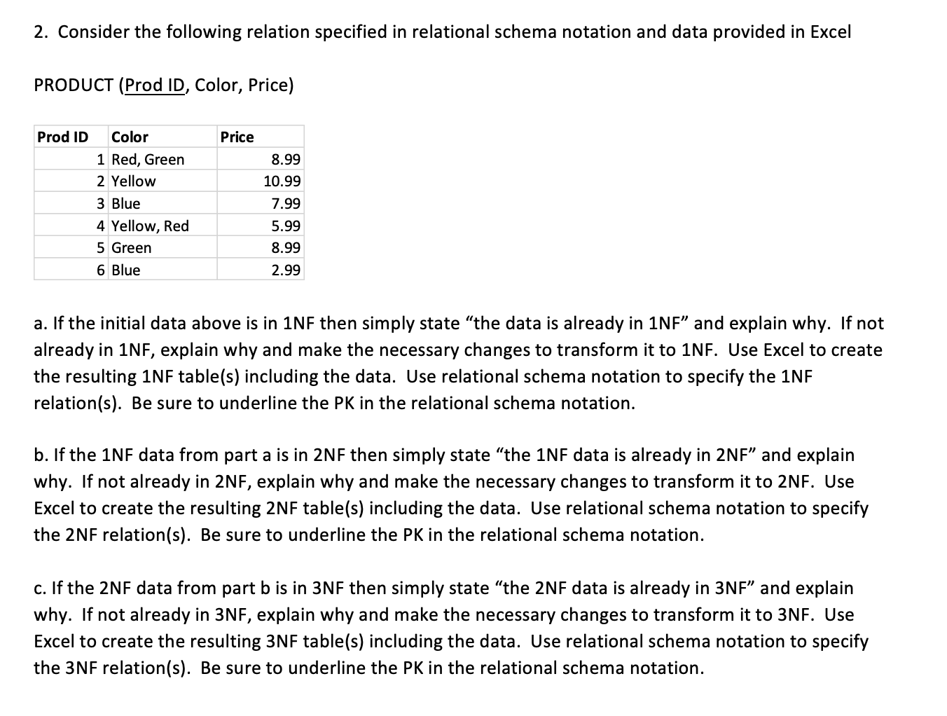 Solved 2. ﻿Consider the following relation specified in | Chegg.com