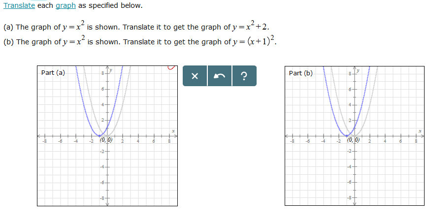 Solved Translate each graph as specified below (a) The graph | Chegg.com