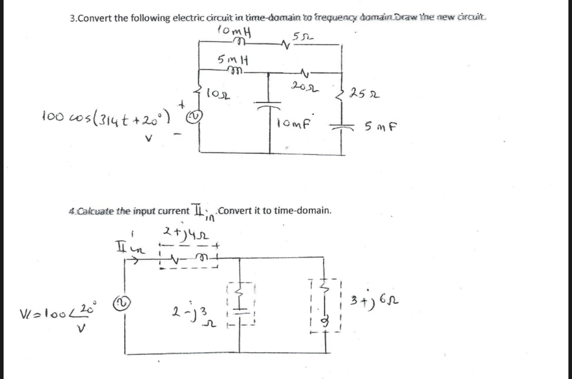 Solved 3.Convert the following electric circuit in | Chegg.com